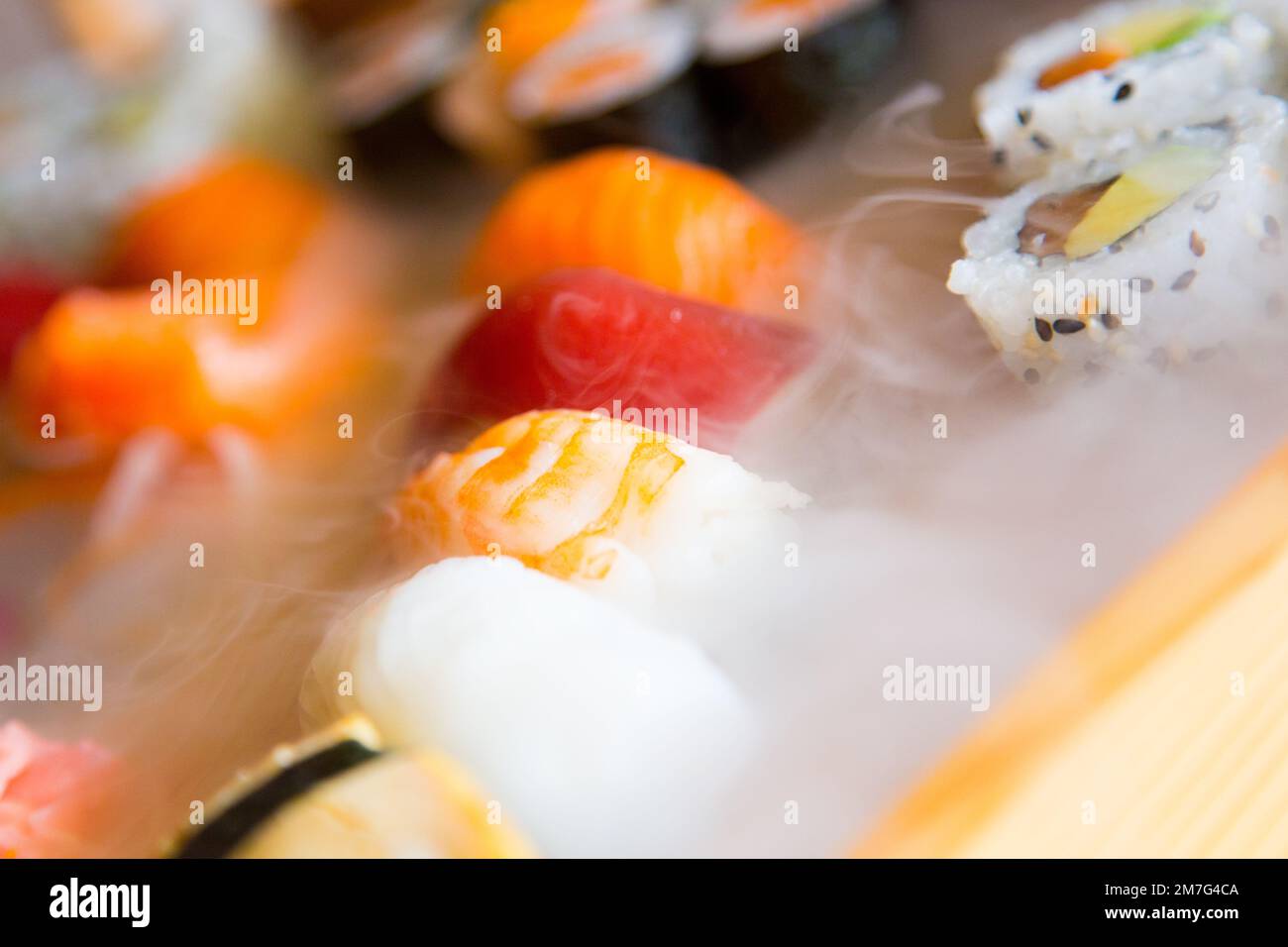 Set of nigiris in a Japanese restaurant in Tokyo Stock Photo - Alamy