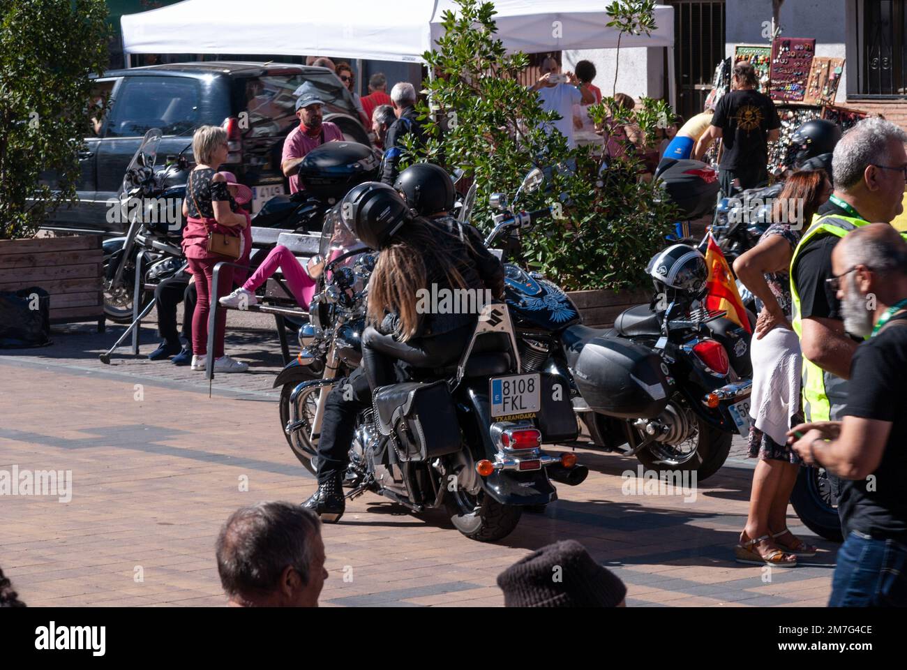 Photo of bikers, with their motorcycles representing the biker custom ...