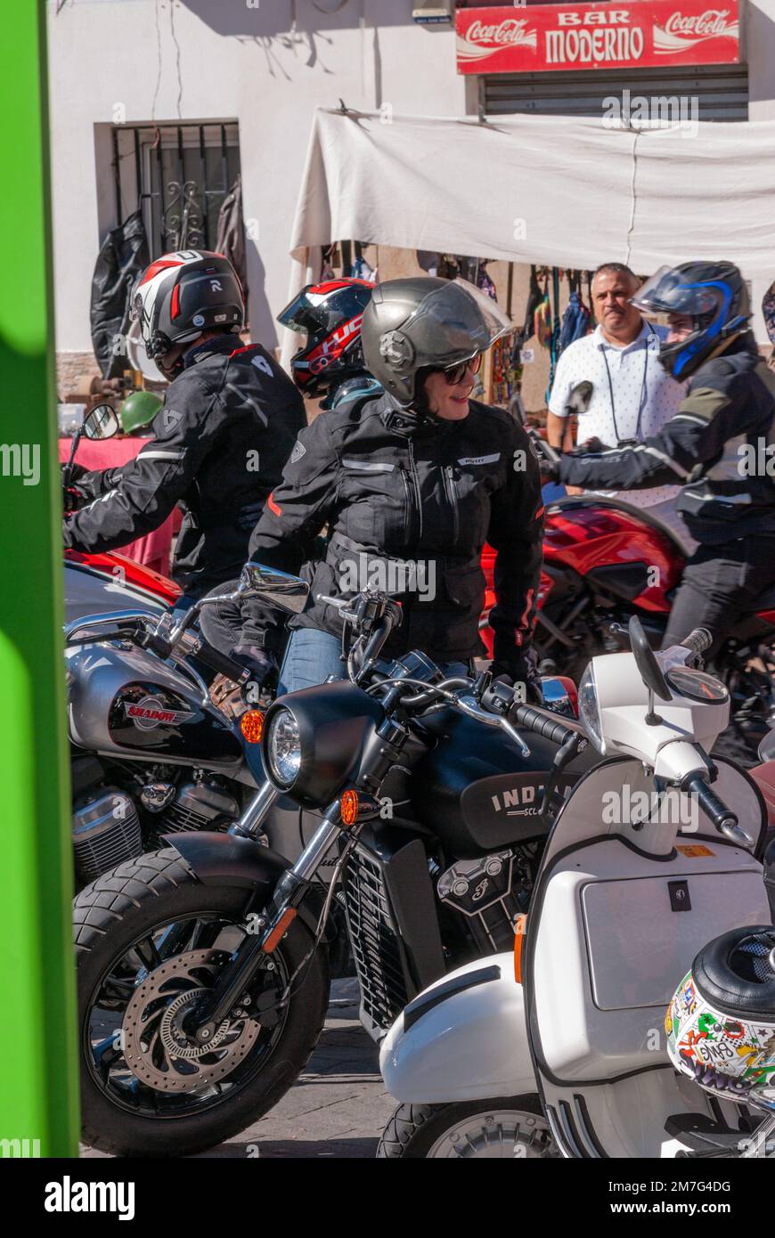 Photo of bikers, with their motorcycles representing the biker custom ...