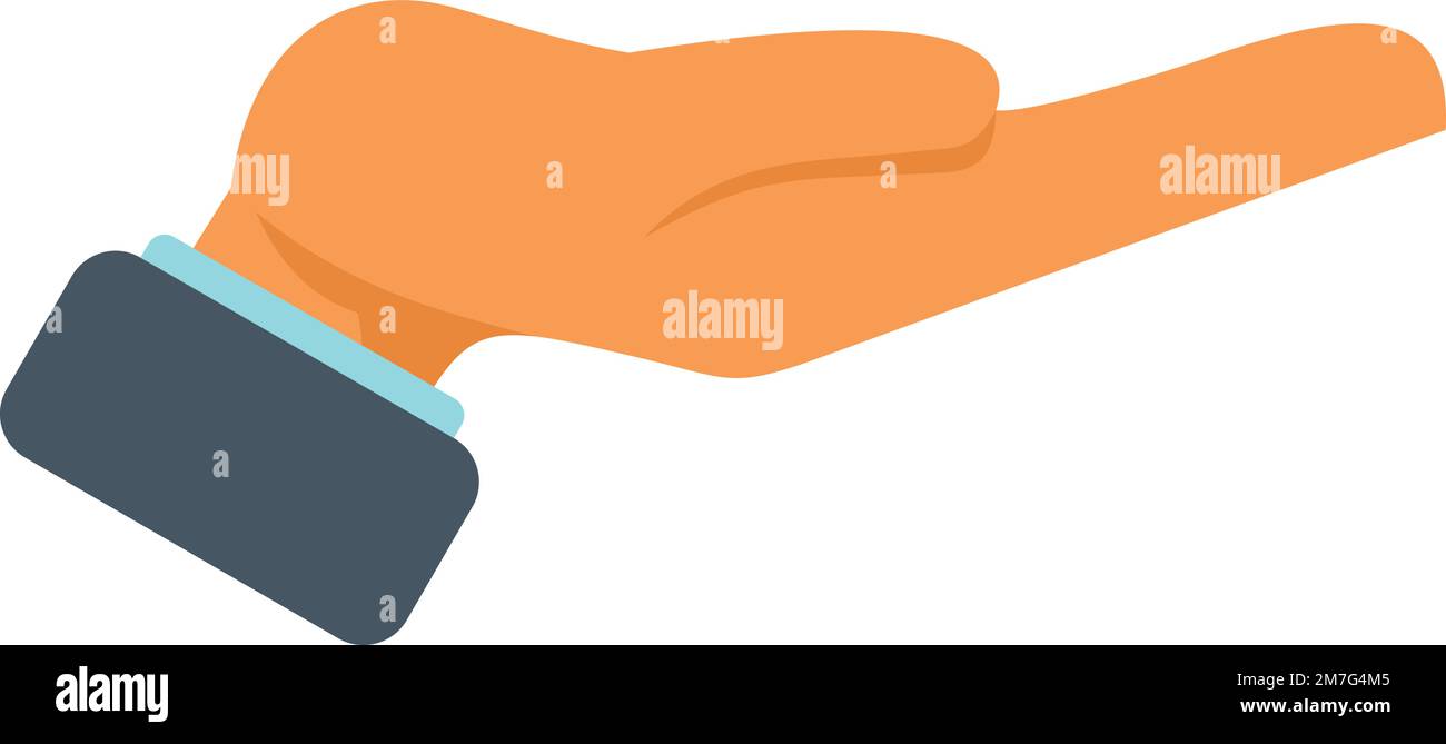 Right hand palm open signal Stock Vector Images - Alamy