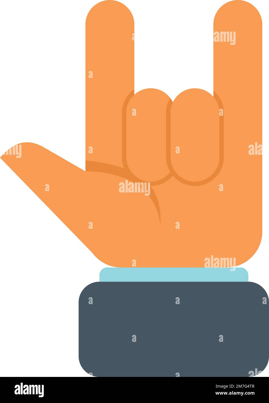 Rock hand icon flat vector. Pose sign. Touch up isolated Stock Vector ...