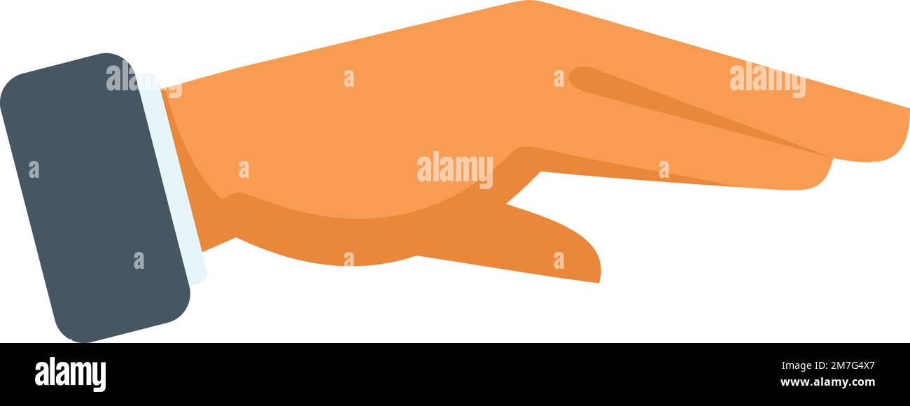 Show palm icon flat vector. Arm gesture. Up point isolated Stock Vector ...