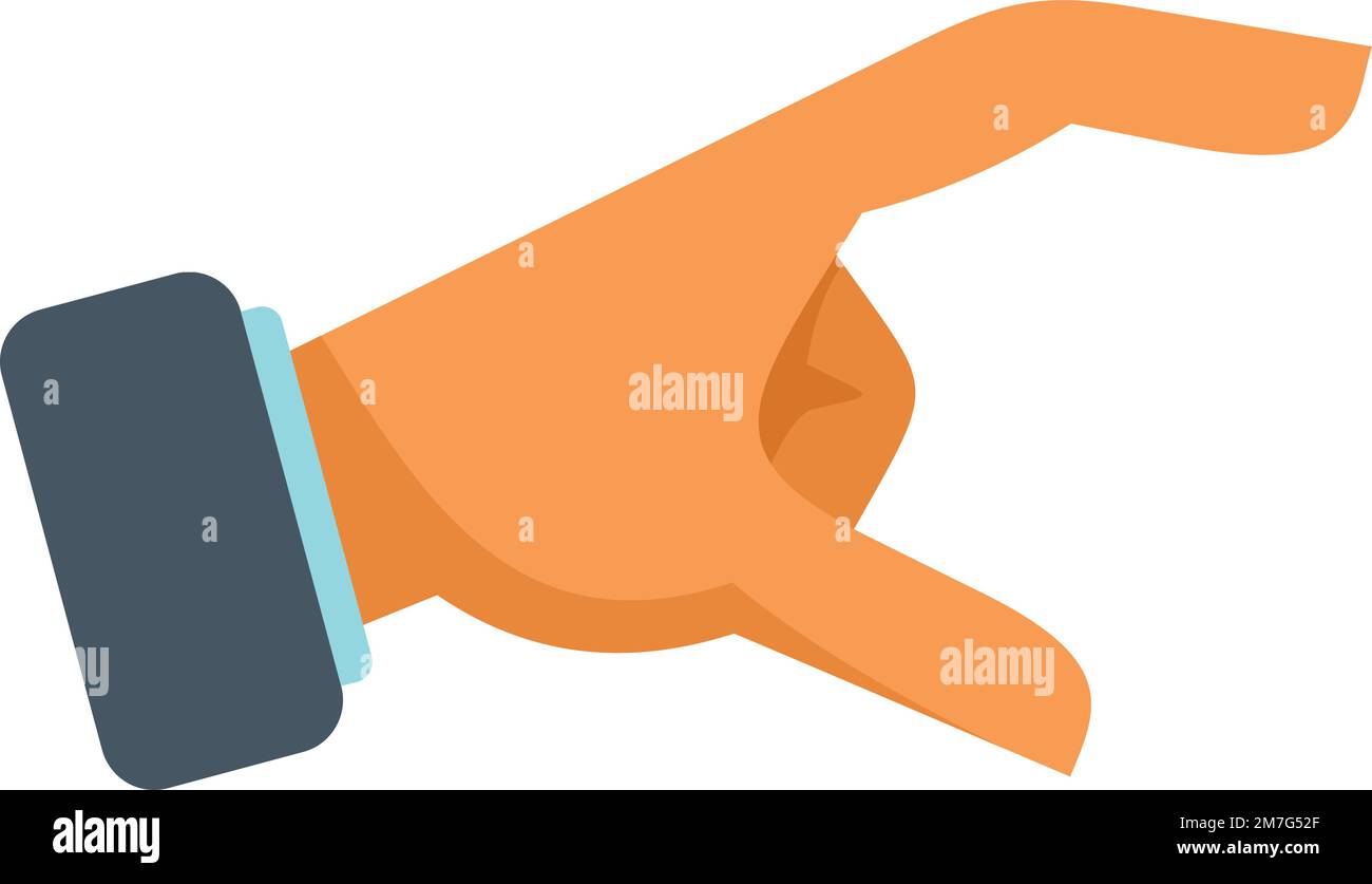 Sign pose icon flat vector. Human thumb. Pinch signal isolated Stock ...
