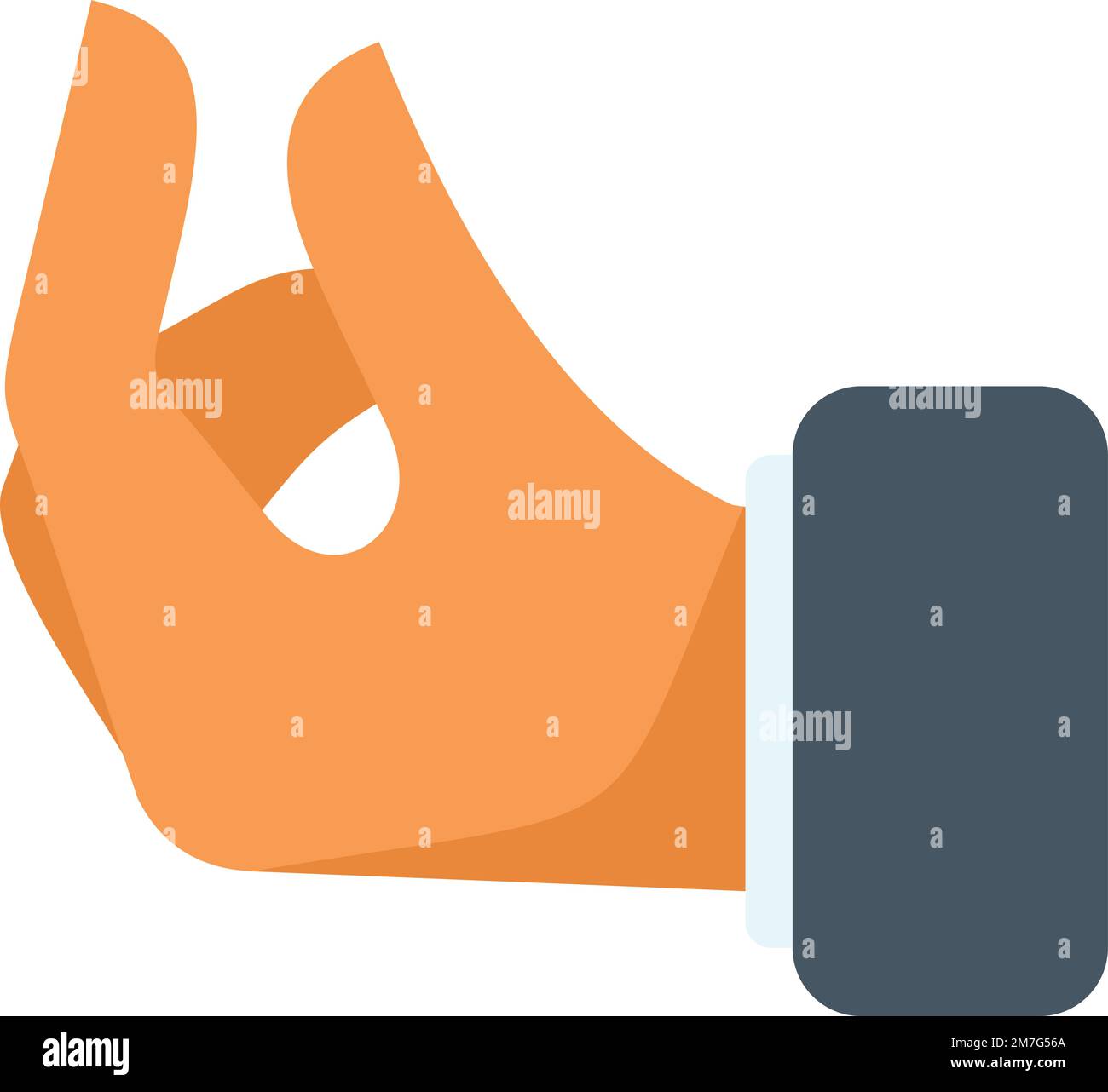 Take finger icon flat vector. Arm pose. Grip human isolated Stock ...