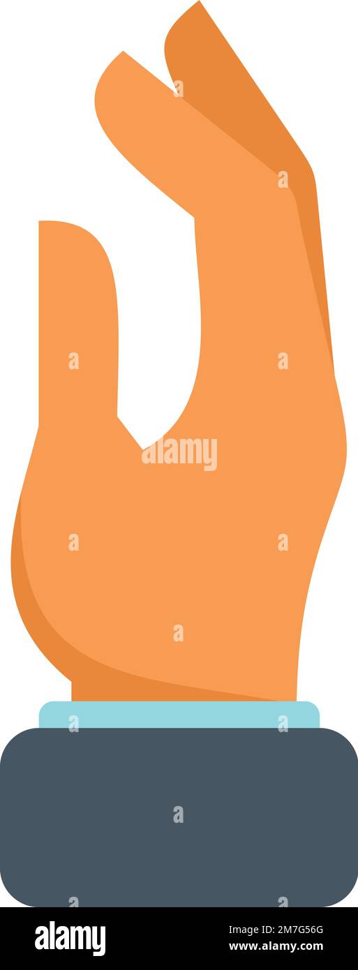 Take hand icon flat vector. Arm pose. Touch signal isolated Stock ...