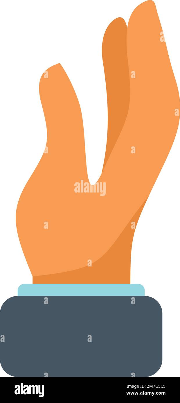 Give arm icon flat vector. Pose sign. Hand palm isolated Stock Vector ...