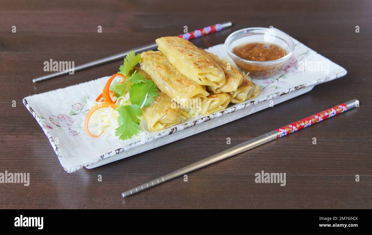 Fried wan tan dumpling. Won ton is a very thin and stuffed dough that ...