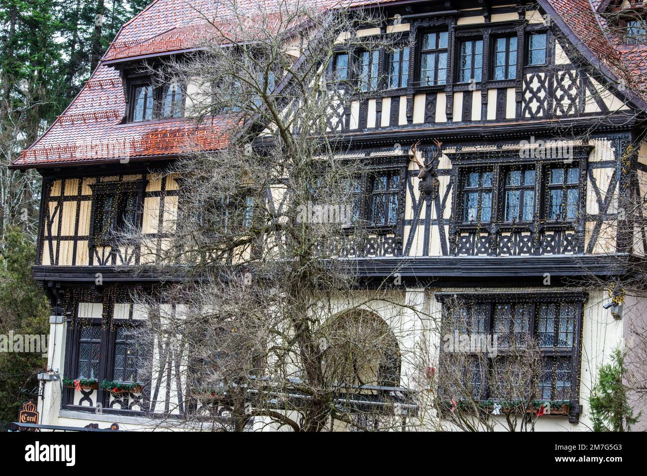 German Renaissance House near the Peles Castle Stock Photo - Alamy