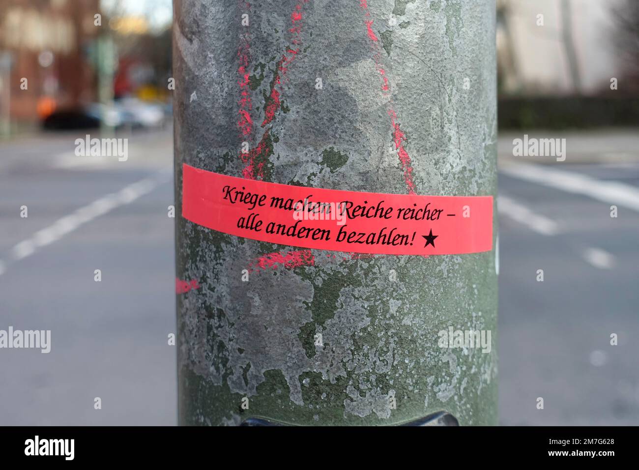 Sticker Wars make the rich richer, everyone else pays, Berlin, Germany ...