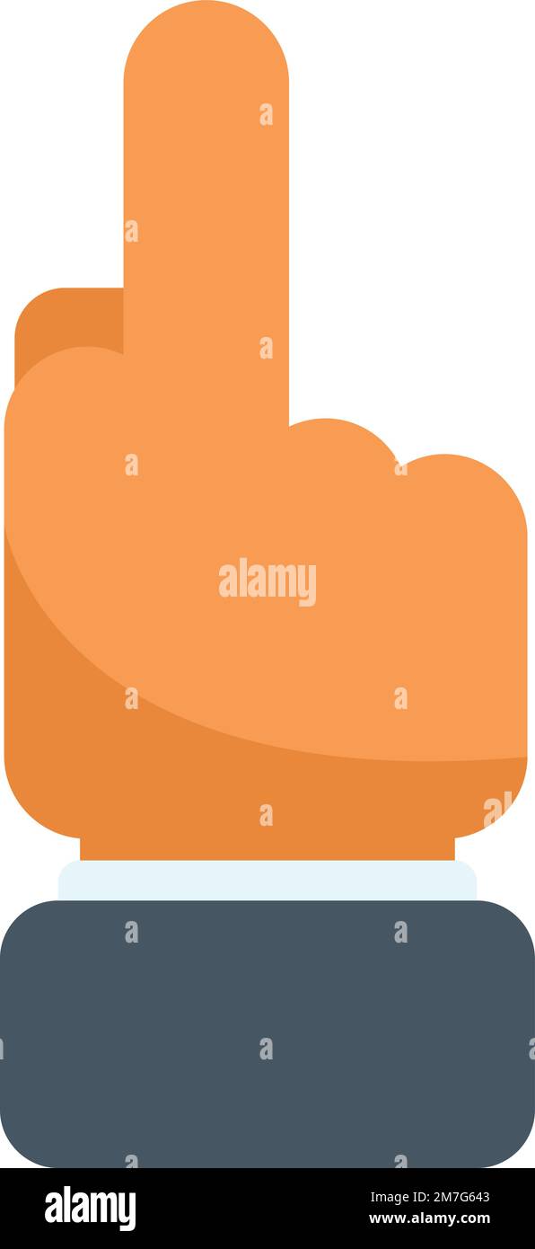 Show finger icon flat vector. Arm pose. Human grip isolated Stock ...