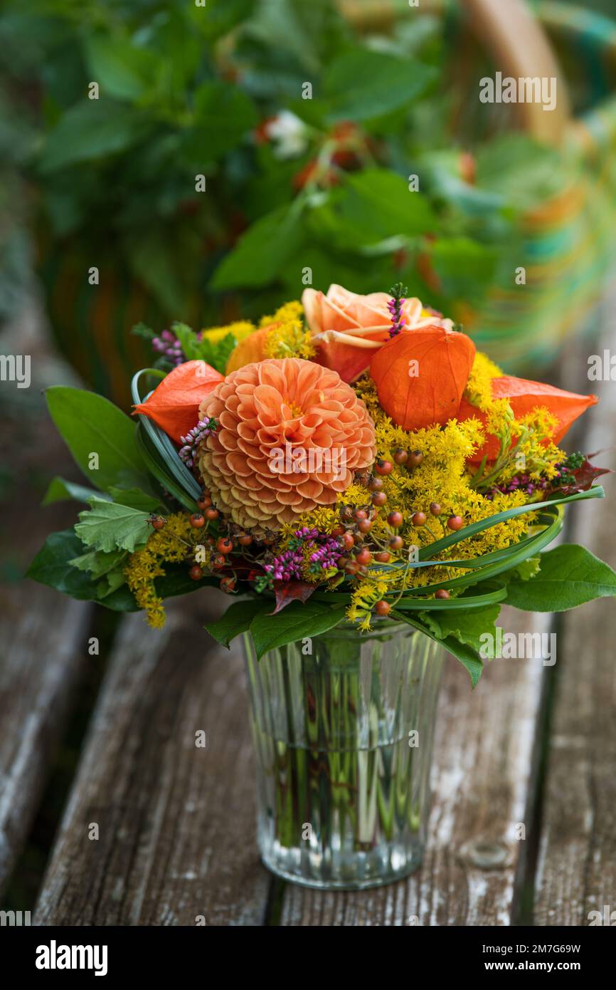 Colorful flower bouquet in nature background Stock Photo - Alamy