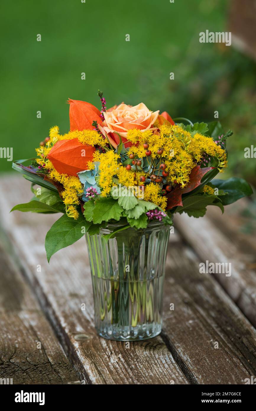Colorful flower bouquet in nature background Stock Photo - Alamy