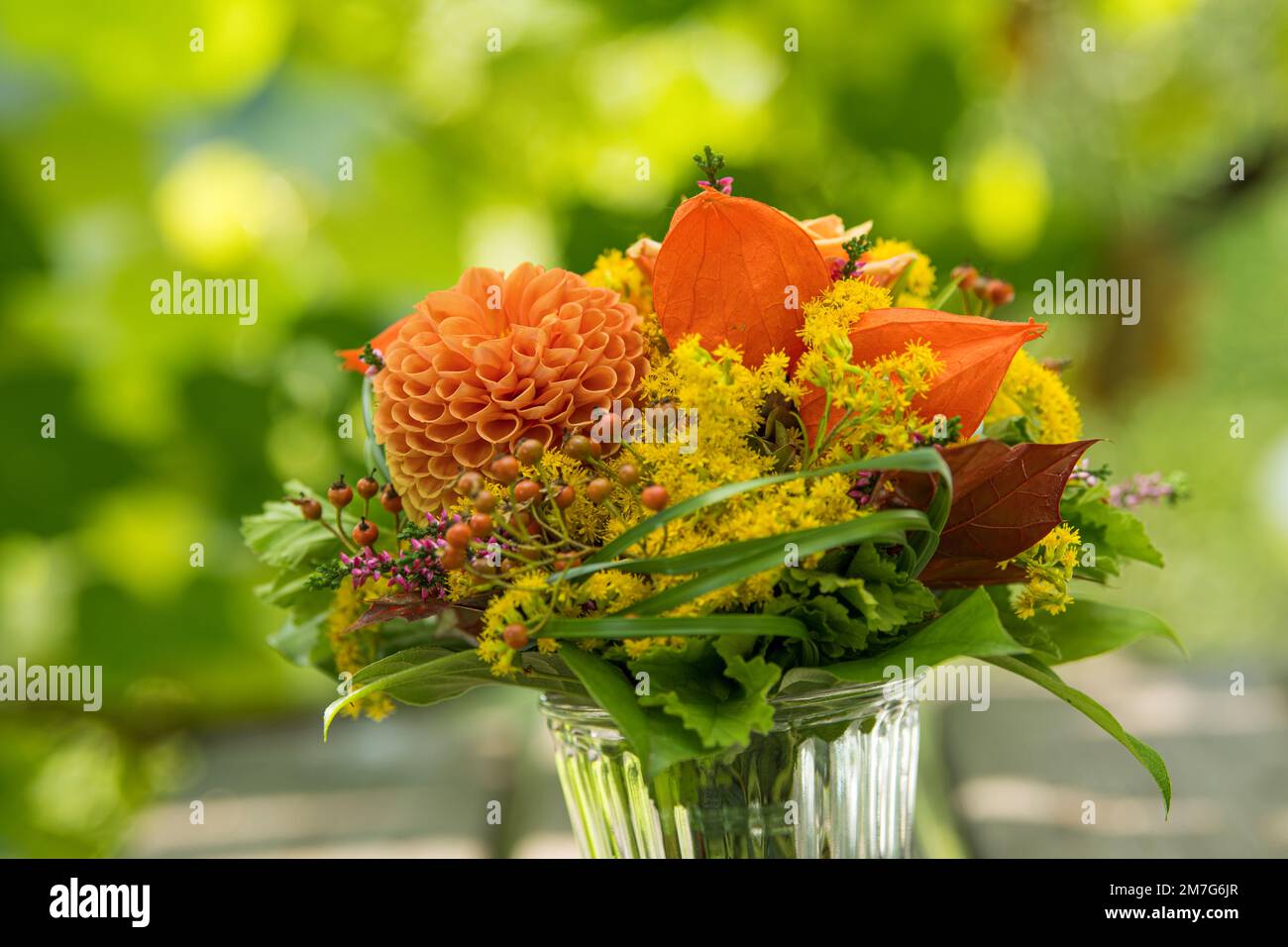 Colorful flower bouquet in nature background Stock Photo - Alamy