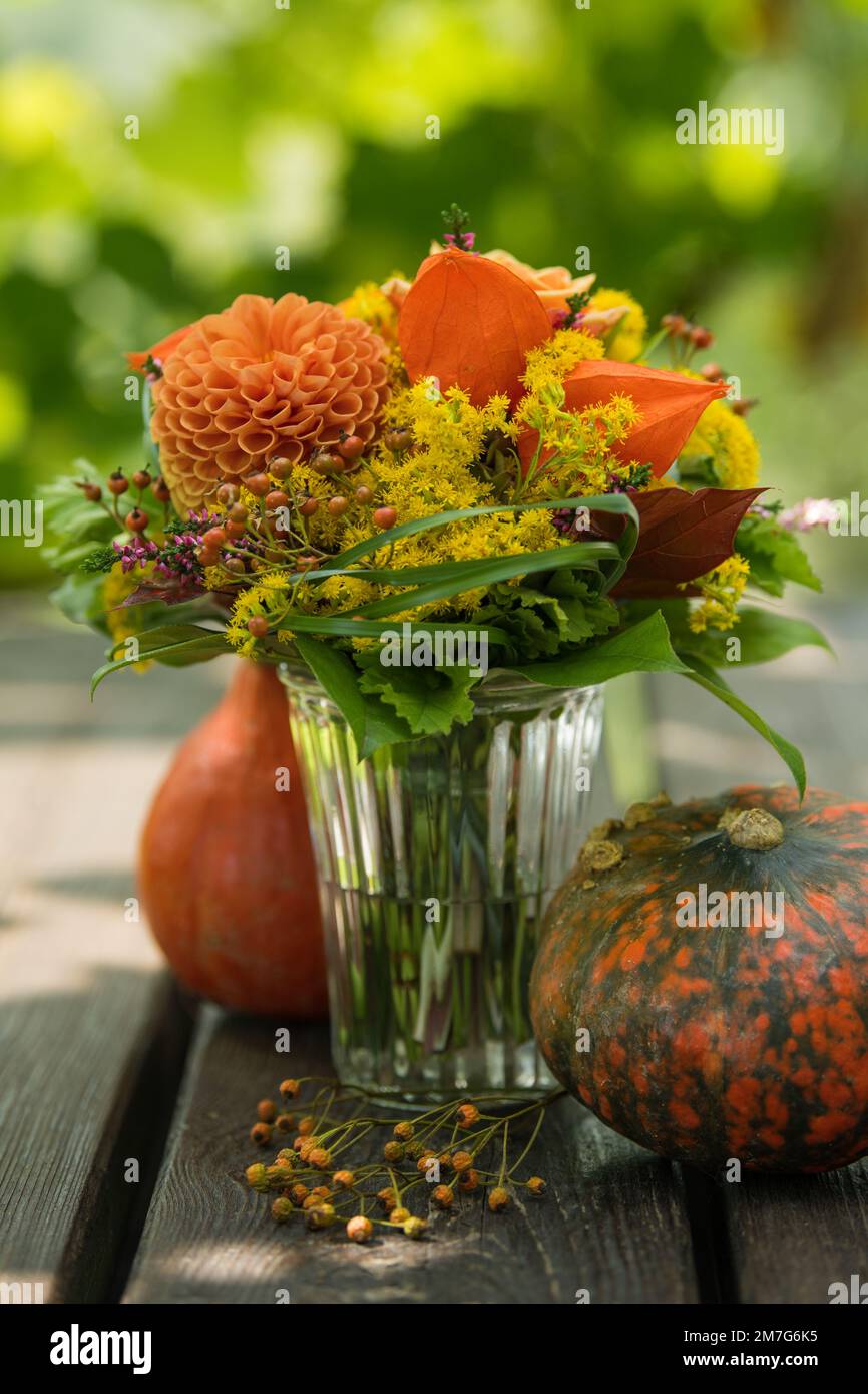 Colorful flower bouquet in nature background Stock Photo - Alamy