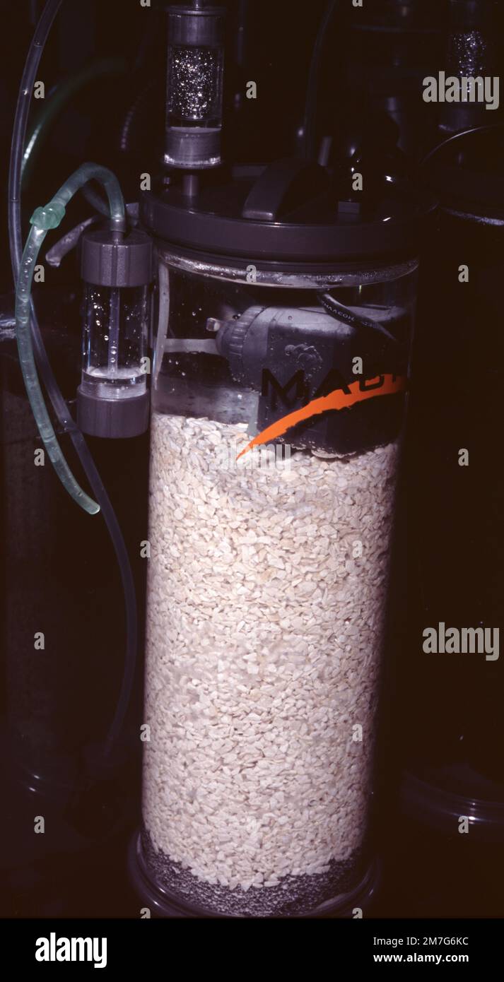 Calcium reactor for marine aquarium Stock Photo - Alamy