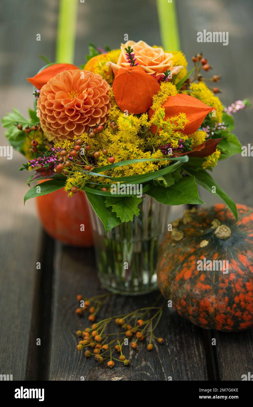 Colorful flower bouquet in nature background Stock Photo - Alamy