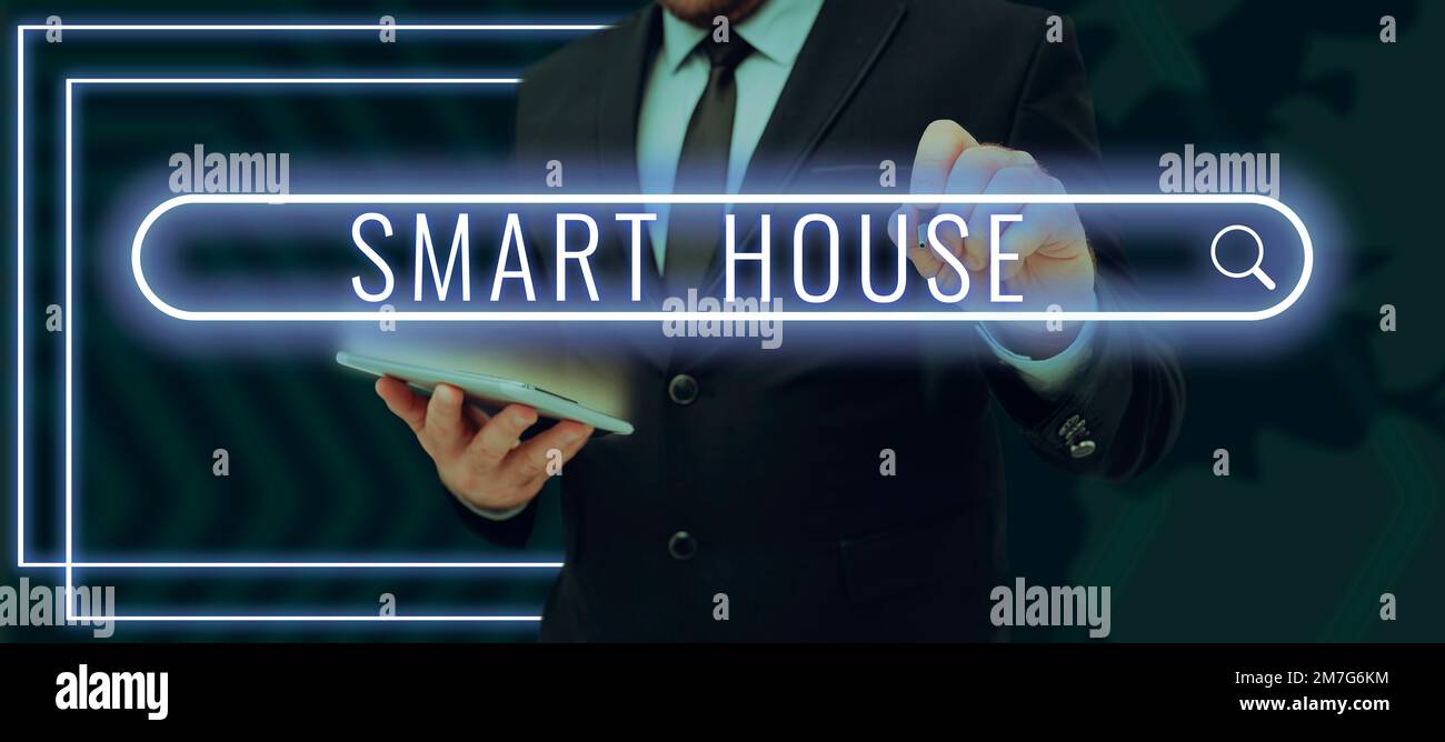Writing displaying text Smart House. Business showcase homes that have ...