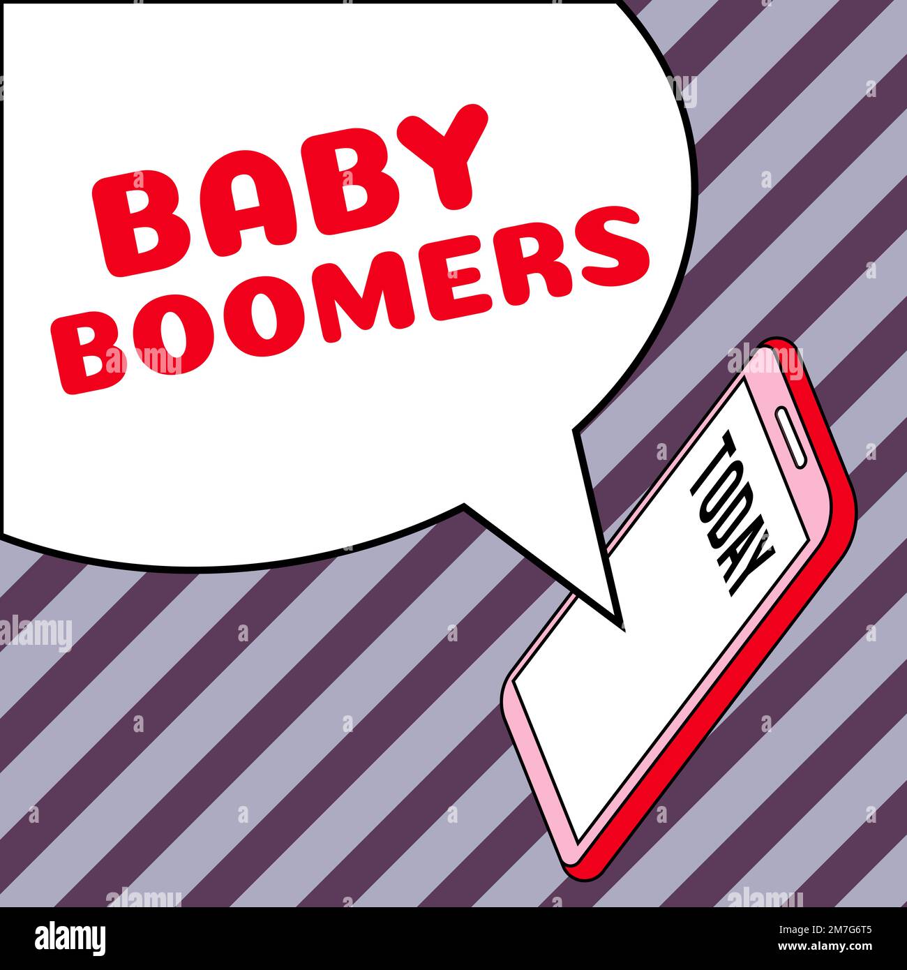 Handwriting text Baby Boomers. Business concept person who is born in ...