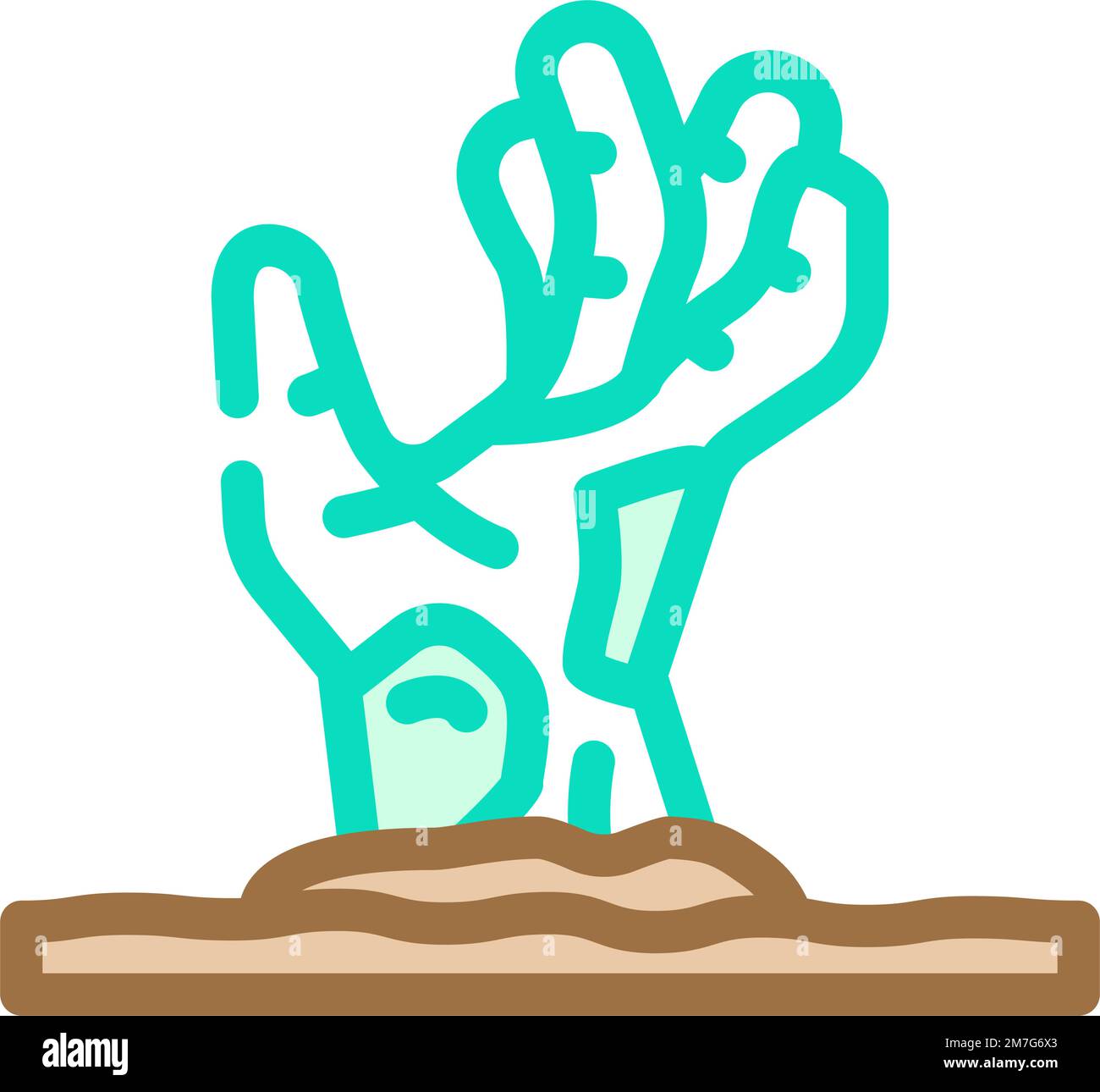 hand monster zombie color icon vector illustration Stock Vector Image ...