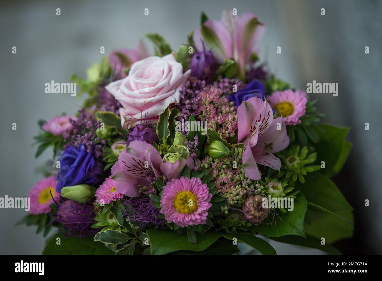 Colorful flower bouquet in nature background Stock Photo - Alamy