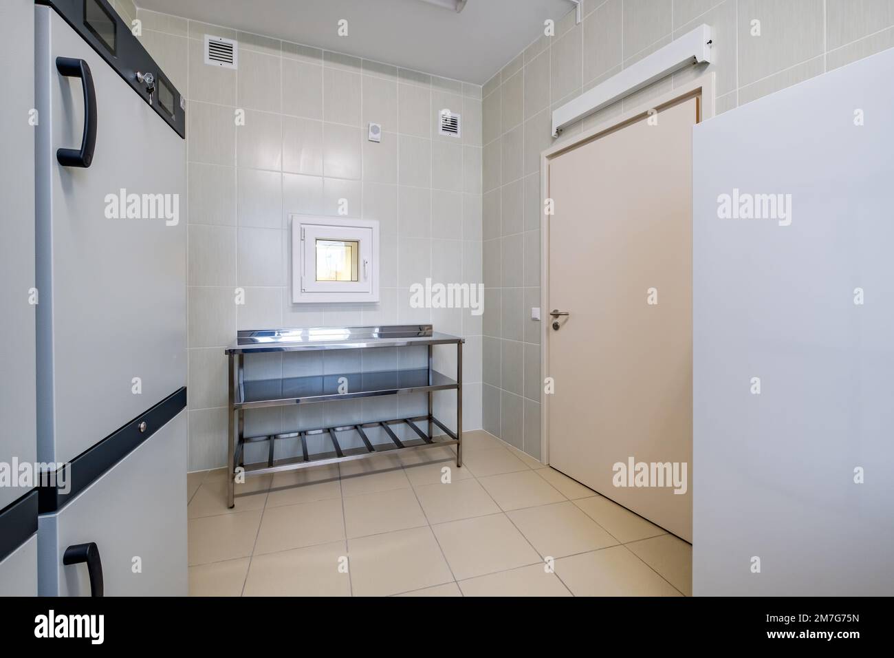 MOSCOW, RUSSIA - AUGUST 2019: treatment room in a modern clinic or ...