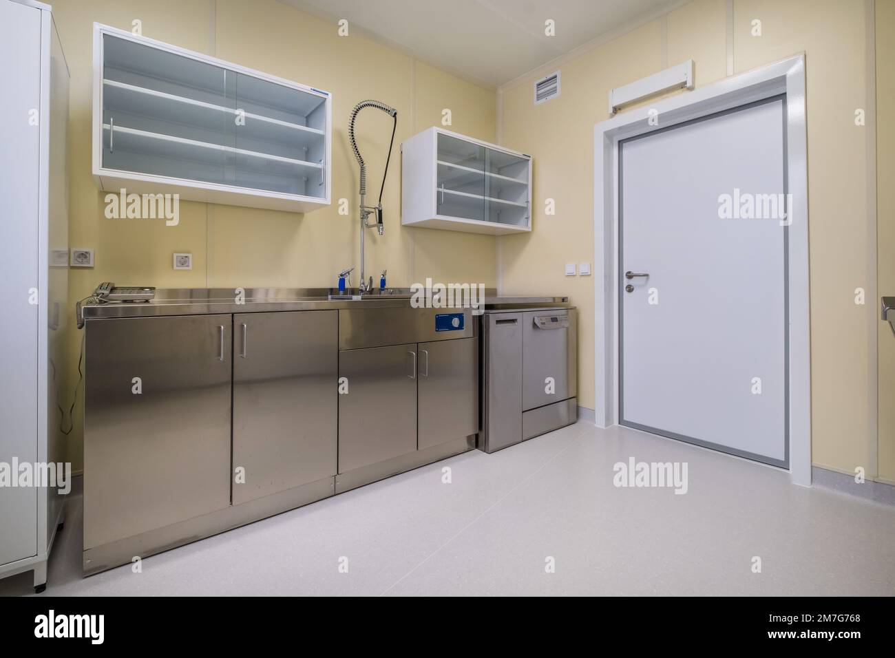 MOSCOW, RUSSIA - AUGUST 2019: treatment room in a modern clinic or ...