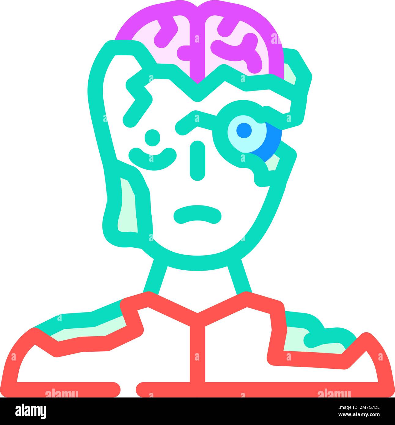 zombie monster color icon vector illustration Stock Vector Image & Art ...