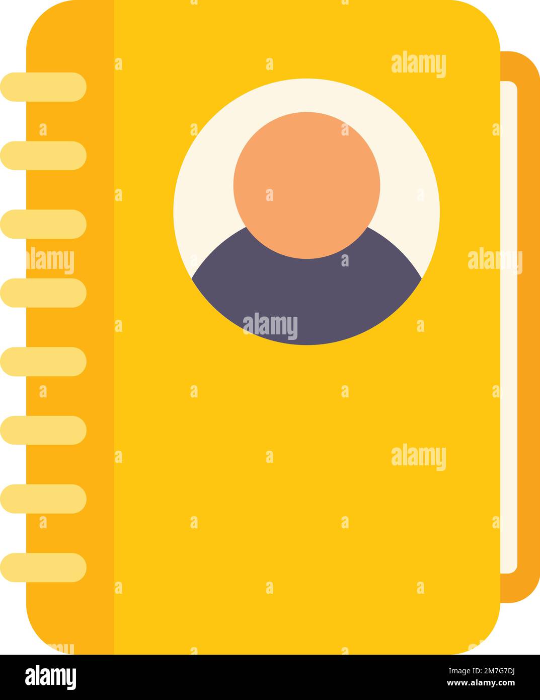 Contact folder icon flat vector. Interface button. Mail internet ...