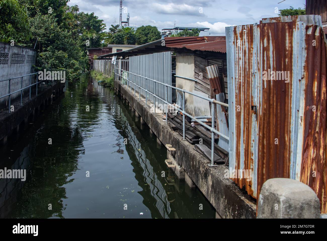 An empty water canal in downtown Bangkok, Thailand Stock Photo - Alamy
