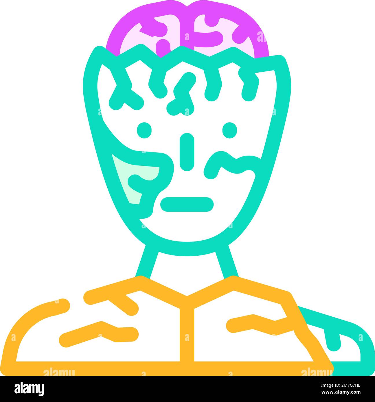 zombie evil color icon vector illustration Stock Vector Image & Art - Alamy