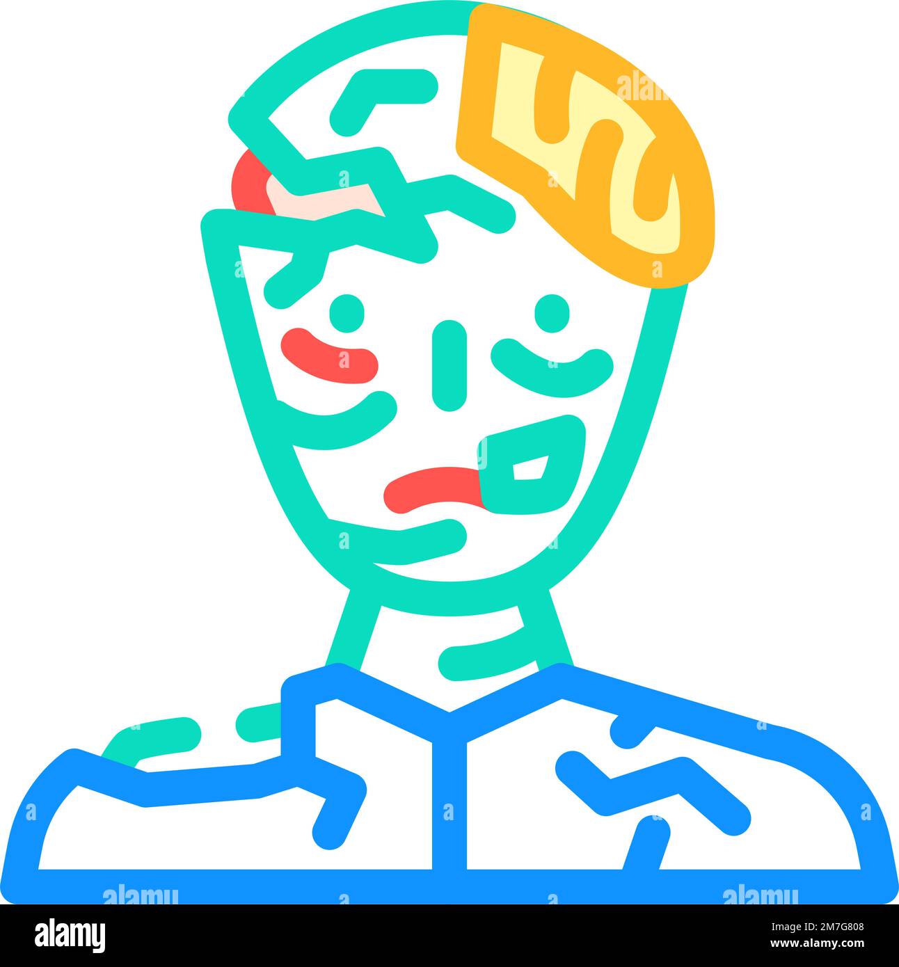 zombie dead color icon vector illustration Stock Vector Image & Art - Alamy