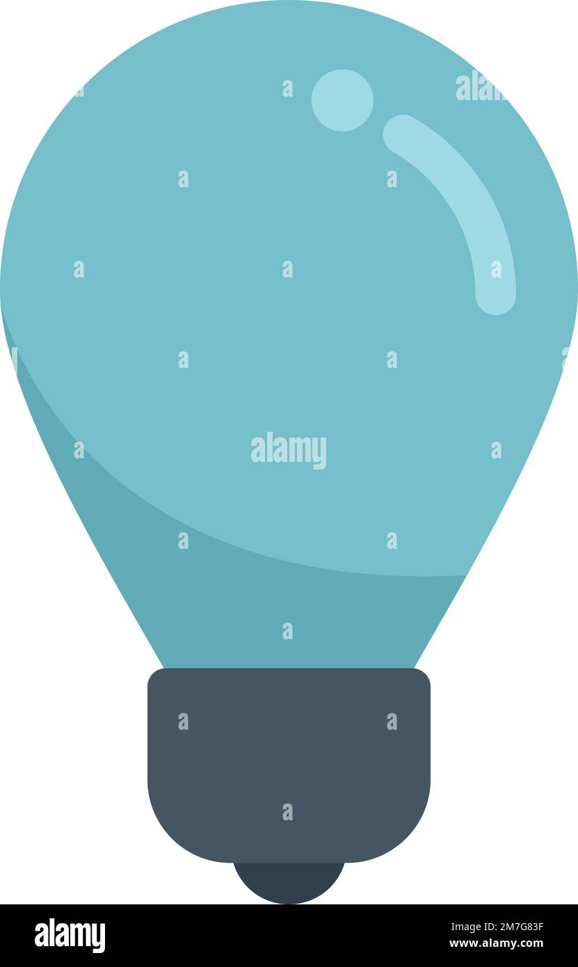 Bulb icon flat vector. Computer interface. Box ui isolated Stock Vector ...