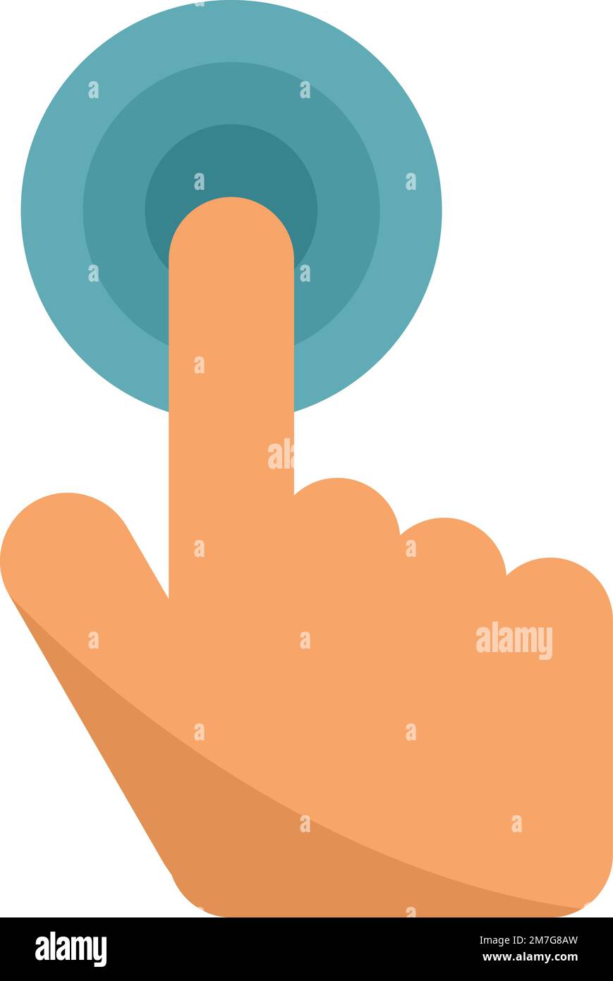 Touch button icon flat vector. Computer interface. Error user isolated Stock Vector Image & Art ...