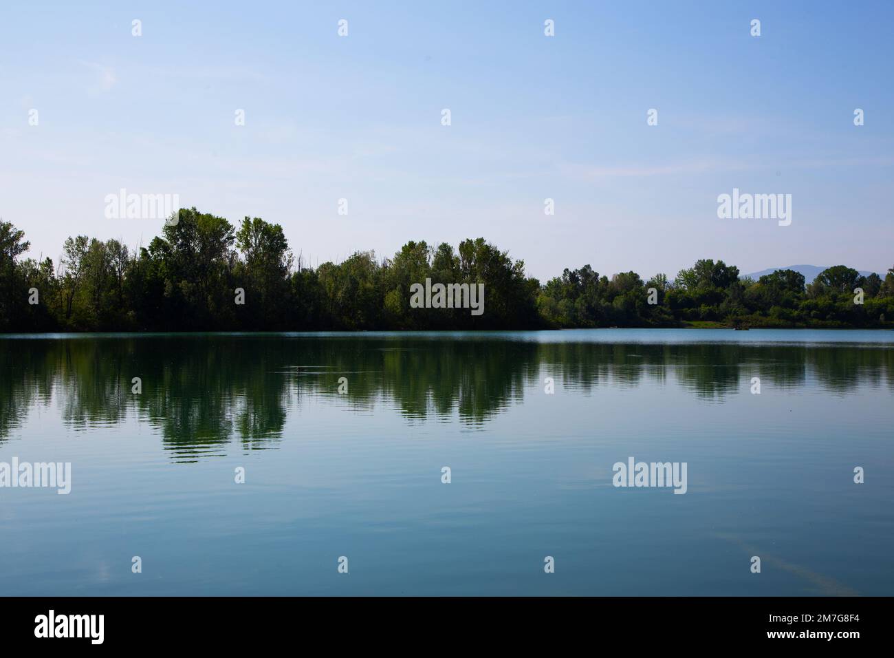 Lake landscape, Chiesuole Parma Stock Photo - Alamy