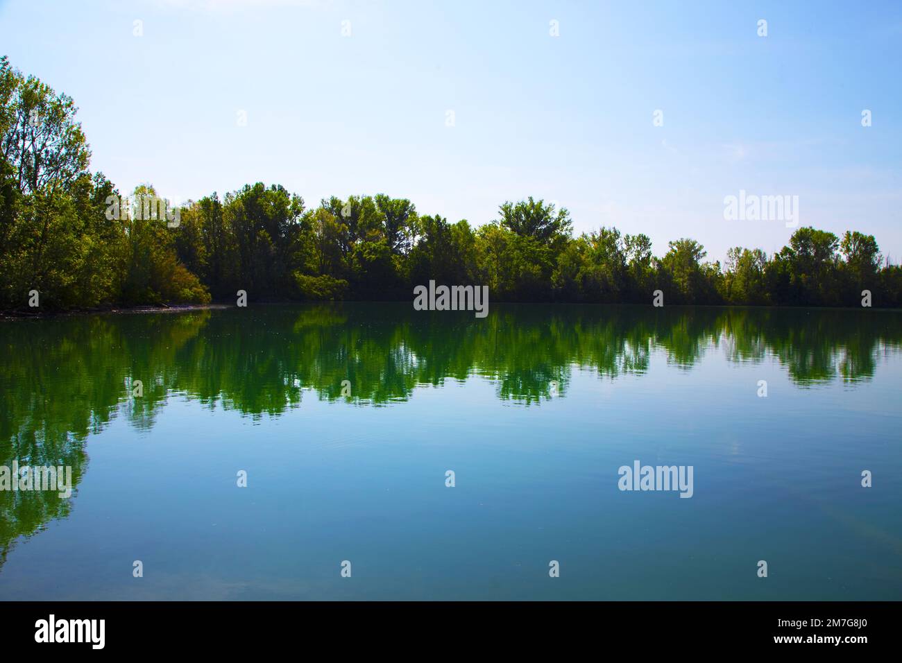 Lake landscape, Chiesuole Parma Stock Photo - Alamy