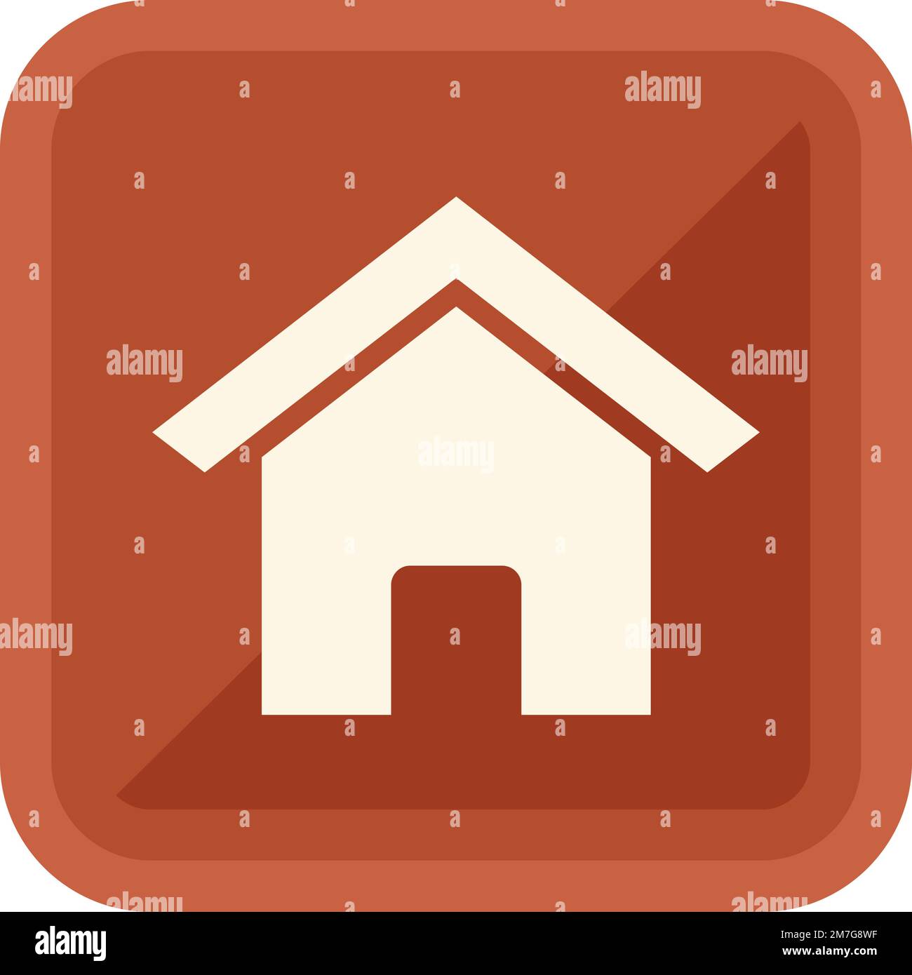 House button icon flat vector. Computer interface. Smile system ... House button icon flat vector. Computer interface. Smile system ...