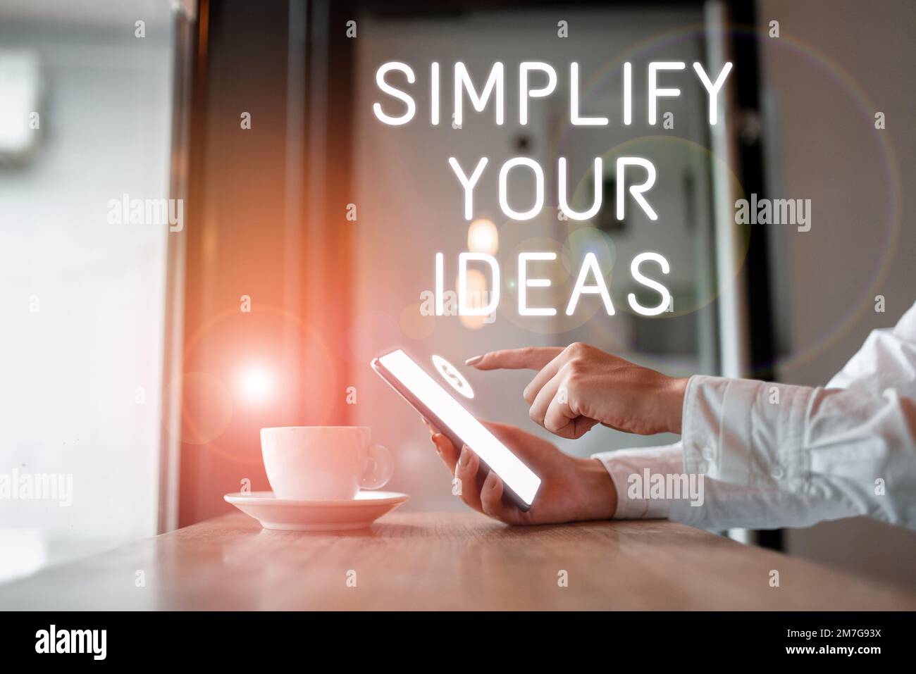 Inspiration showing sign Simplify Your Ideas. Word Written on make ...