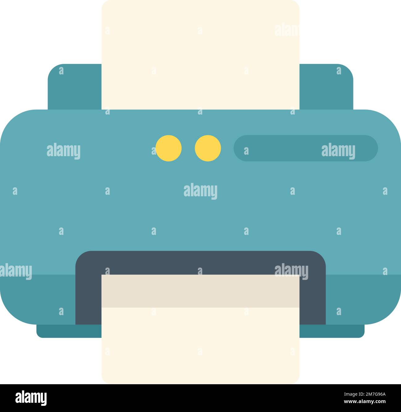 Printer icon flat vector. Ui interface. Internet ui isolated Stock ...