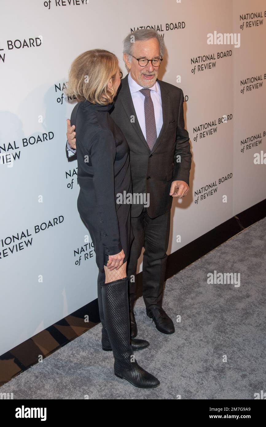 NEW YORK, NEW YORK - JANUARY 08: Kate Capshaw and Steven Spielberg ...