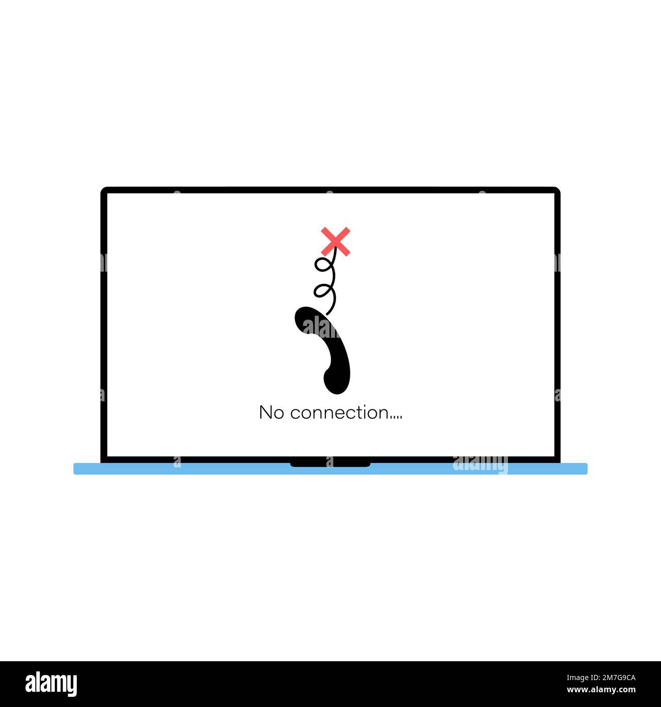 No signal or lost connection. Video call program window Stock Vector ...