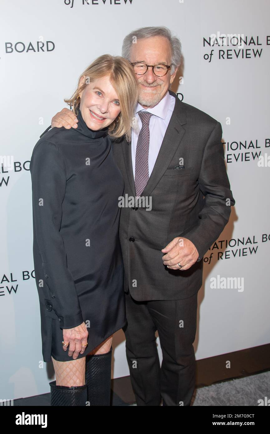NEW YORK, NEW YORK - JANUARY 08: Kate Capshaw and Steven Spielberg ...