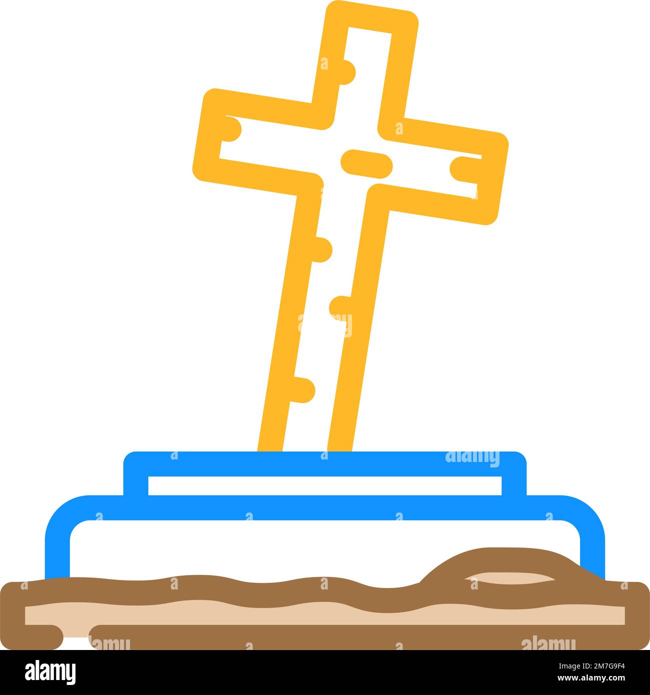 grave zombie horror color icon vector illustration Stock Vector Image ...