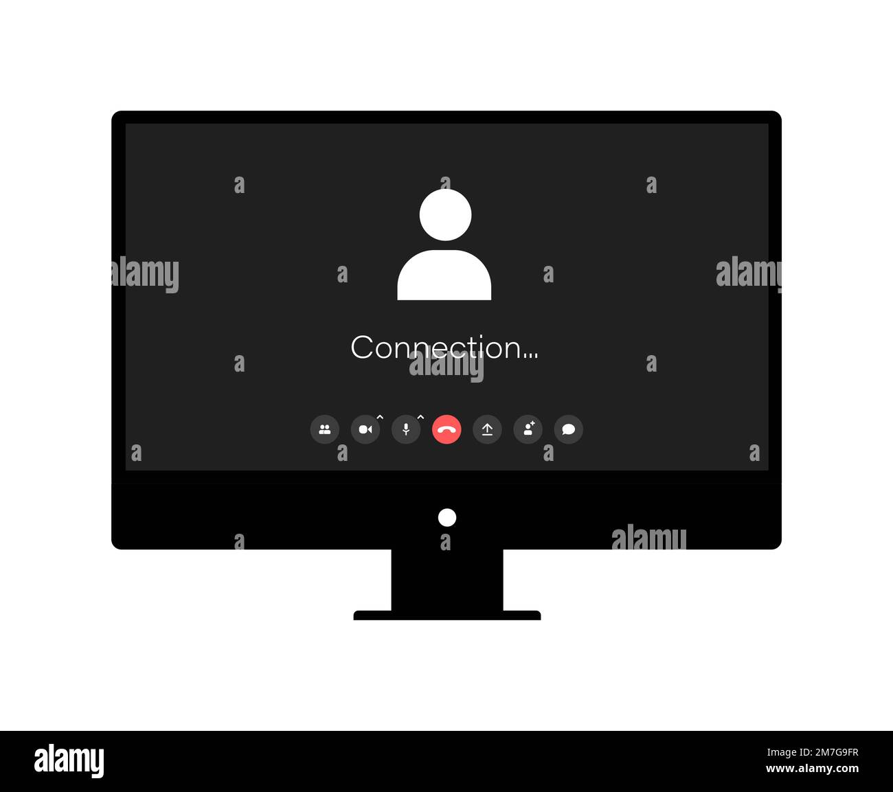 Video call program window. UI UX template for video conferencing and ...