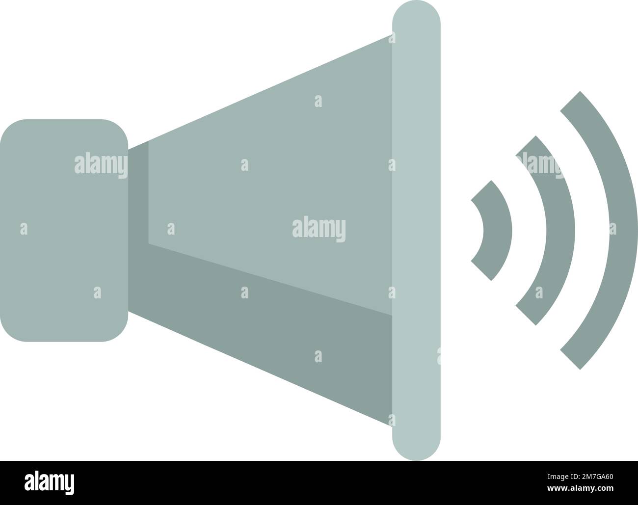 Loud speaker icon flat vector. Button interface. Pin play isolated ...