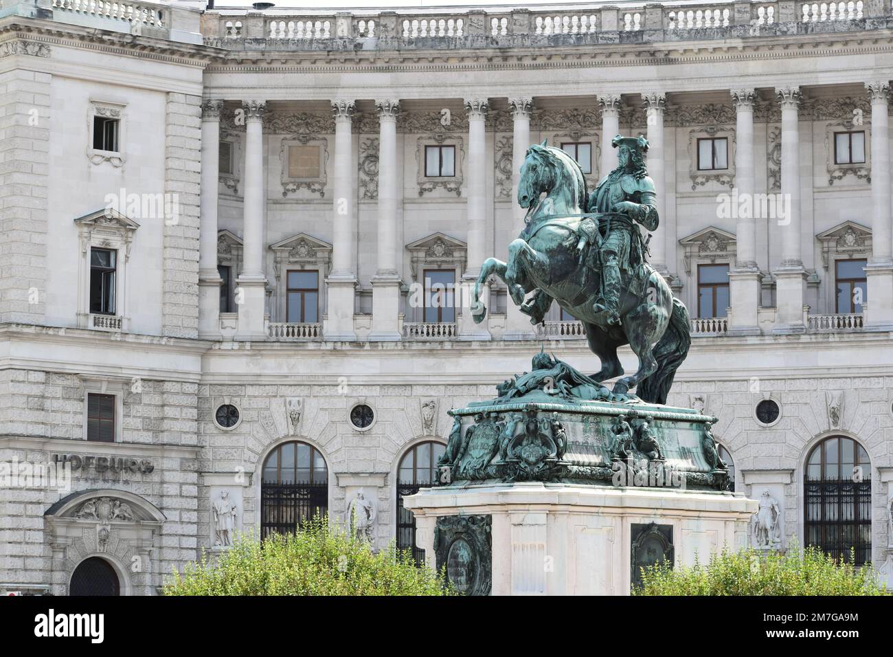 Hofburg Palace. Monument of Prince Eugene. Statue in front of the ...