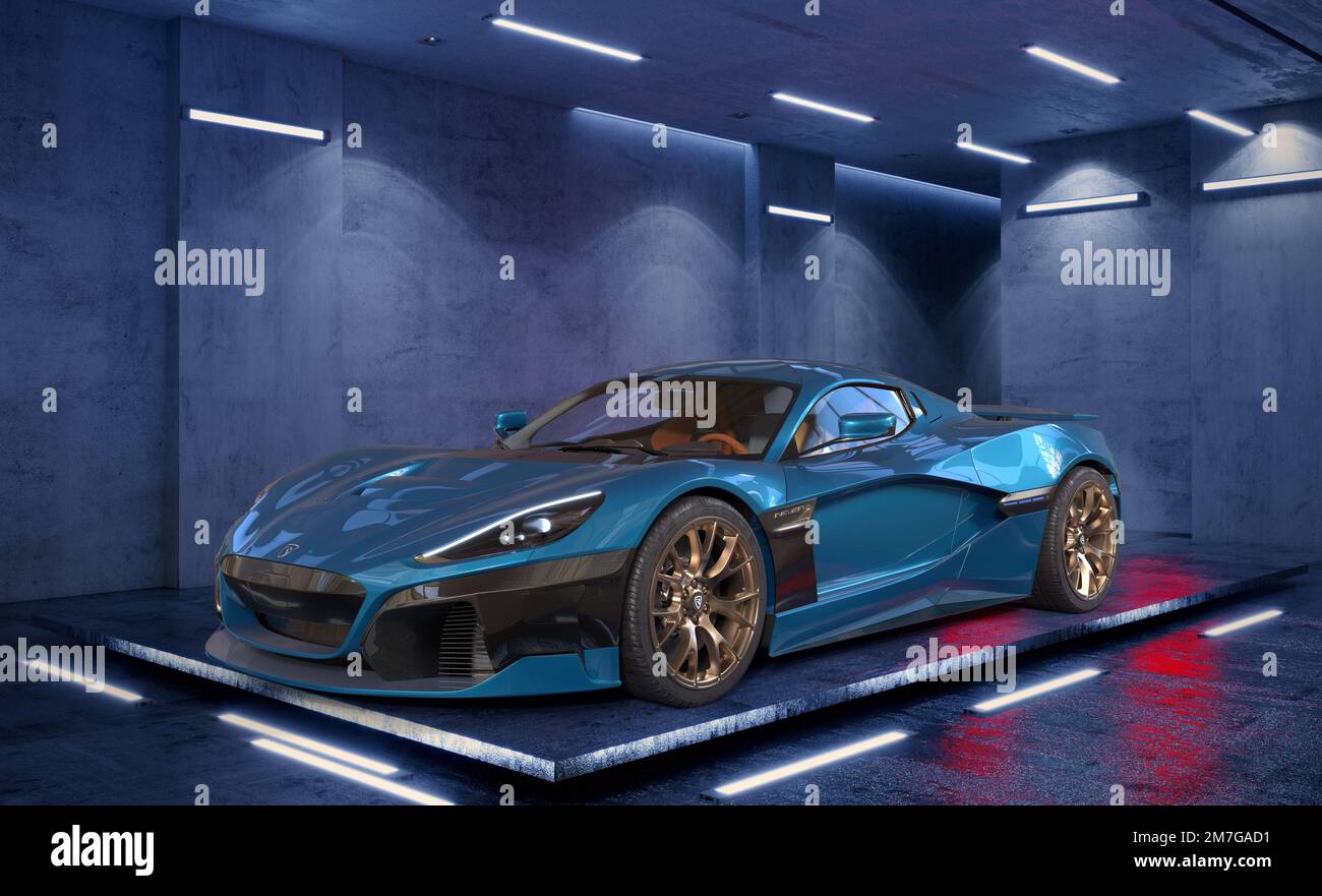 Rimac Nevera fastest electric vehicle in the world Stock Photo - Alamy