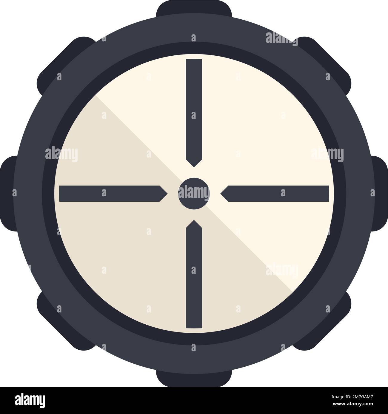 Telescopic cross icon flat vector. Rifle scope. Sight target isolated ...