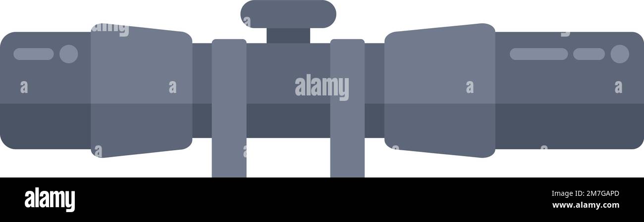 Rifle scope icon flat vector. Gun sight. Cross eye isolated Stock ...