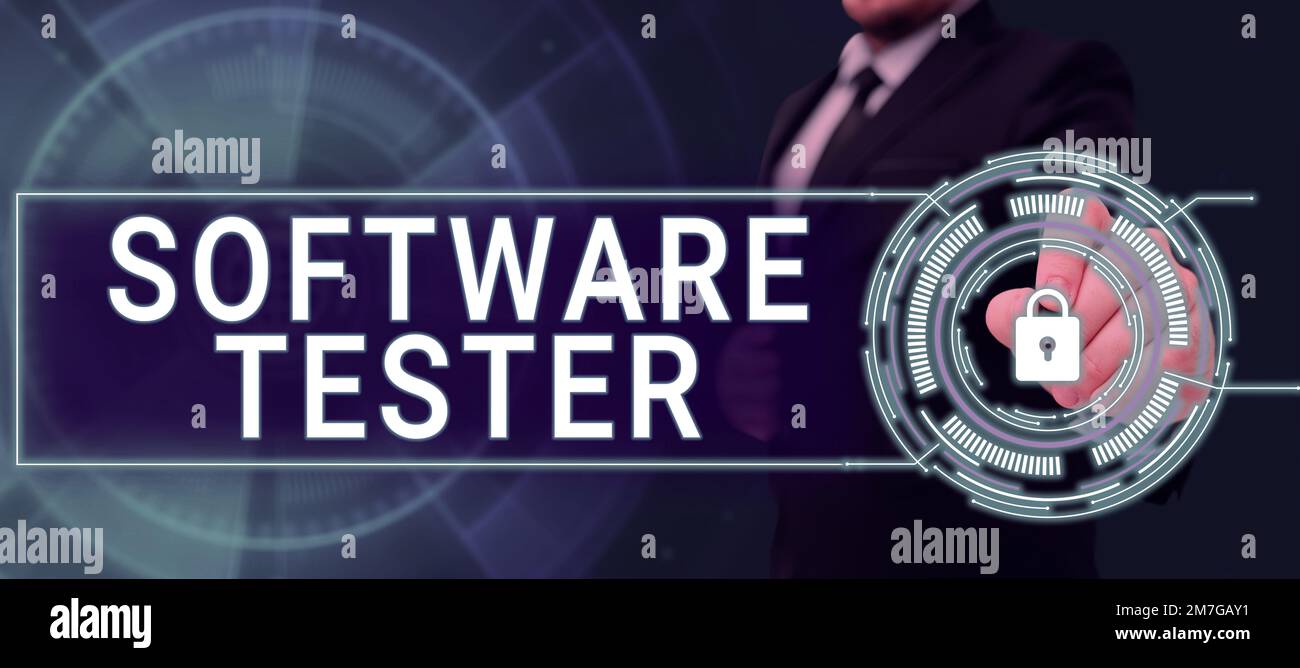 Writing Displaying Text Software Tester Business Showcase Implemented