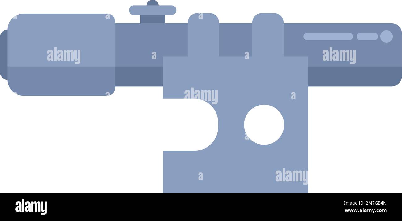 Sniper telescopic sight icon flat vector. Rifle gun. Scope target ...